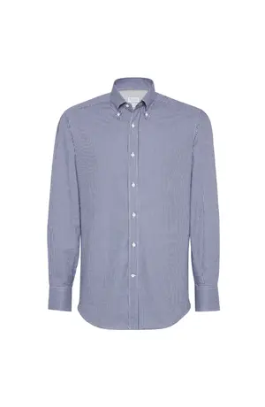 Brunello Cucinelli Button-down Collar Shirt - Blue