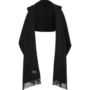 Brunello Cucinelli Knit Scarf With Hood - Black