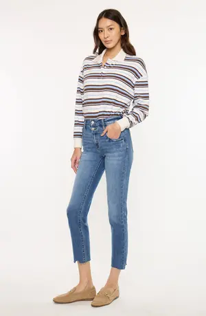 KANCAN Kathleen Essentials High Rise Slim Straight Jeans