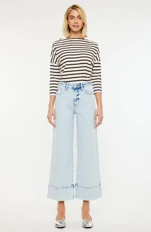 KANCAN Kassie Essentials Cropped Wide Leg Jeans