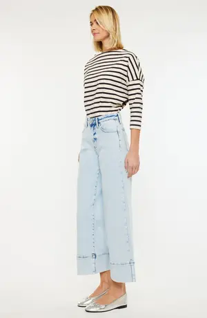 KANCAN Kassie Essentials Cropped Wide Leg Jeans