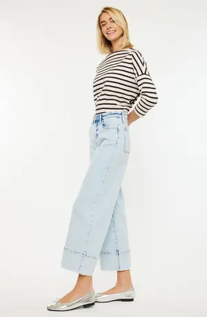 KANCAN Kassie Essentials Cropped Wide Leg Jeans