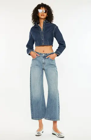 KANCAN Daliah Mid Rise Loose Barrel Jeans