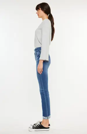 KANCAN Esme Essentials High Rise Slim Straight Leg Jeans