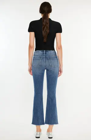 KANCAN High Rise Cropped Bootcut Jeans