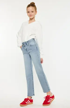 KANCAN High Rise Straight Jeans