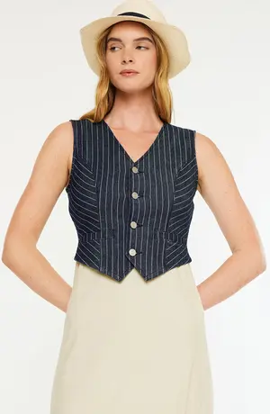 KANCAN Shelley Stripe Tailored Vest