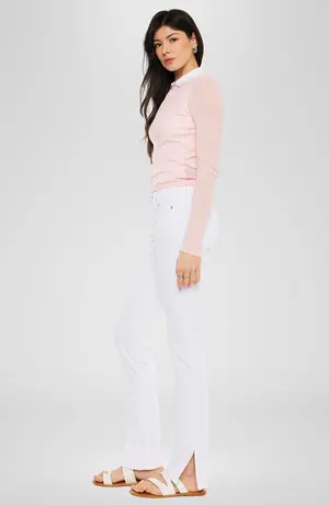 KANCAN Mai Mid-rise Bootcut Jeans - White