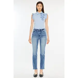 KANCAN High Rise Slim Straight Leg Jeans