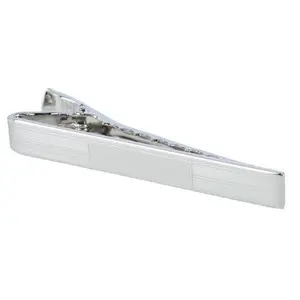 Trafalgar Engine Turned Sterling Micro-lined Tie Bar - Silver