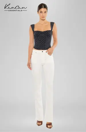 KANCAN High Rise Bootcut Jeans - White