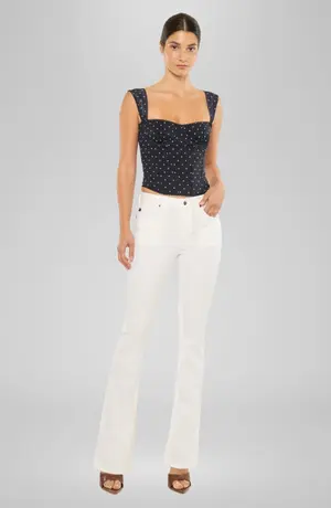 KANCAN High Rise Bootcut Jeans - White