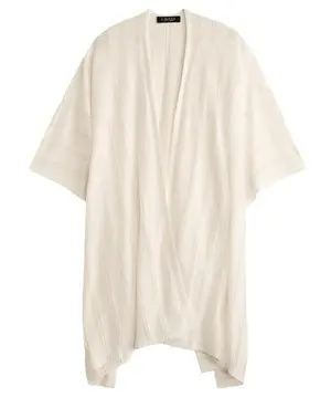 Ralph Lauren Sheer Stripe Ruana - Cream