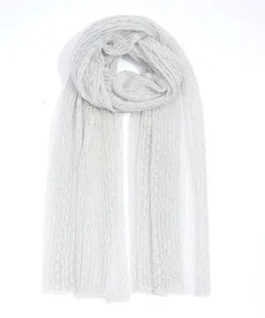 Ralph Lauren Shimmer Pointelle Wrap Silver