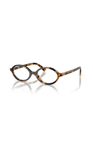 Miu Miu 50mm Oval Optical Glasses - Tortoise