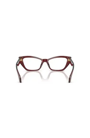 Versace 52mm Cat Eye Optical Glasses - Red