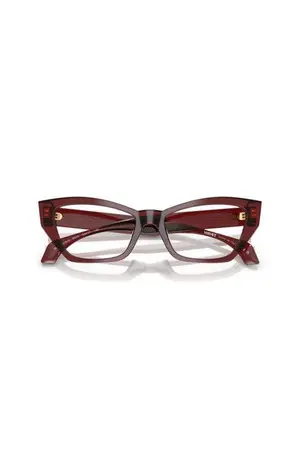 Versace 52mm Cat Eye Optical Glasses - Red