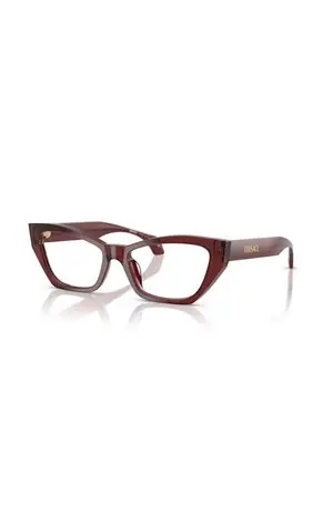 Versace 52mm Cat Eye Optical Glasses - Red