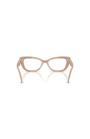 Tory Burch 52mm Cat Eye Optical Glasses - Brown