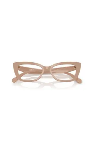 Tory Burch 52mm Cat Eye Optical Glasses - Brown