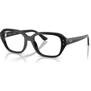 Ray-ban 51mm Square Full Rim Eyeglasses - Black