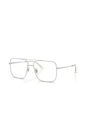Ray-ban 56mm Square Eyeglasses - Silver