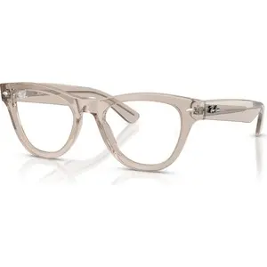 Ray-ban 52mm Cat Eye Optical Glasses - Brown