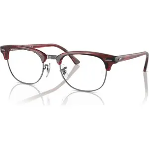 Ray-ban 51mm Square Optical Glasses - Red