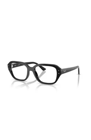 Ray-ban 53mm Square Full Rim Eyeglasses - Black
