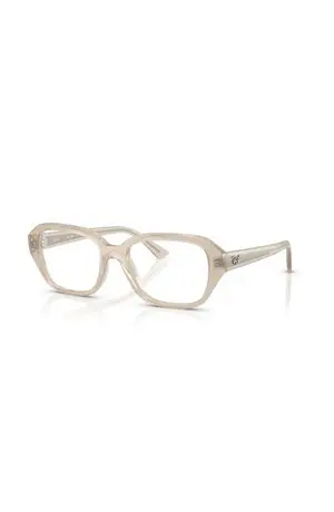 Ray-ban 53mm Square Full Rim Eyeglasses - White