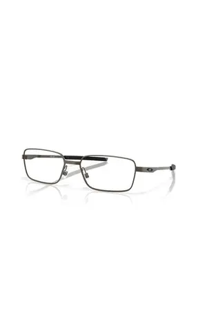 Oakley 57mm Rectangle Full Rim Eyeglasses Grey