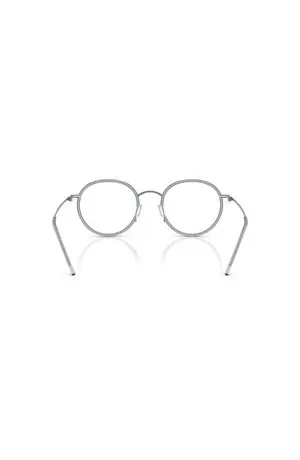 Giorgio Armani Round Metal Full Rim Eyeglasses - Grey
