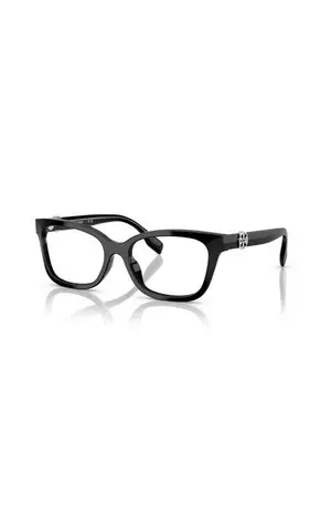 Tory Burch 49mm Square Eyeglasses - Black