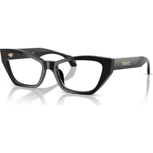 Versace 54mm Cat Eye Optical Glasses - Black