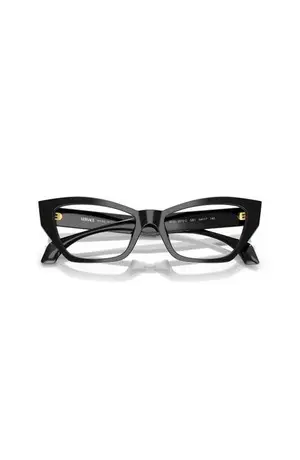 Versace 54mm Cat Eye Optical Glasses - Black