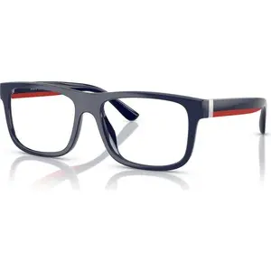 Polo Ralph Lauren 56mm Rectangle Optical Glasses - Blue