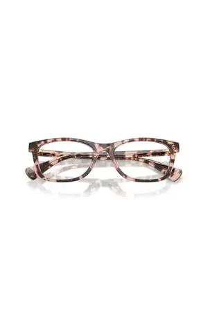 Ralph Lauren 55mm Rectangle Full Rim Eyeglasses - Tortoise