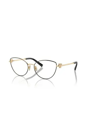 Tiffany & Co. 54mm Full Rim Cat Eye Optical Glasses - Black