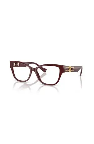 Versace 52mm Rectangle Eyeglasses - Red