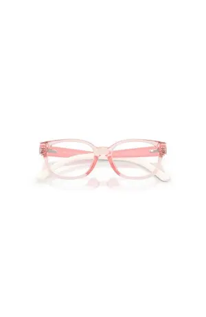 Polo Ralph Lauren 45mm Rectangle Full Rim Optical Glasses - Pink