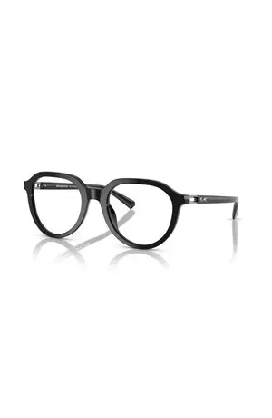 Michael Kors 53mm Round Full Rim Eyeglasses - Black