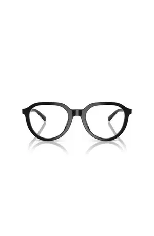 Michael Kors 53mm Round Full Rim Eyeglasses - Black