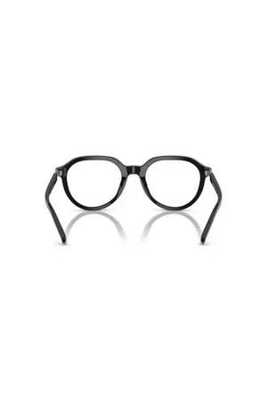 Michael Kors 53mm Round Full Rim Eyeglasses - Black