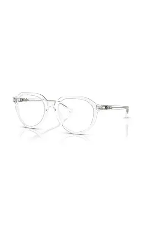 Michael Kors 53mm Round Full Rim Eyeglasses - Transparent