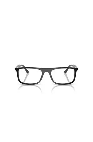 Ray-ban 53mm Rectangle Full Rim Eyeglasses - Black