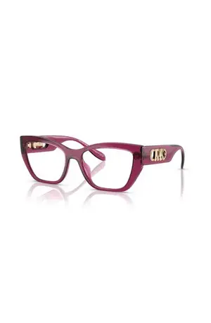 Michael Kors 54mm Square Optical Glasses - Pink