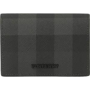Burberry Check Folding Card Case - Charcoal
