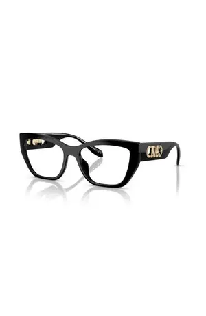 Michael Kors 52mm Square Optical Glasses - Black