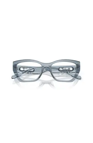 Michael Kors 52mm Square Full Rim Optical Glasses - Blue