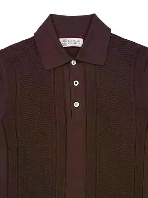 Brunello Cucinelli Jacquard-knit Polo Shirt